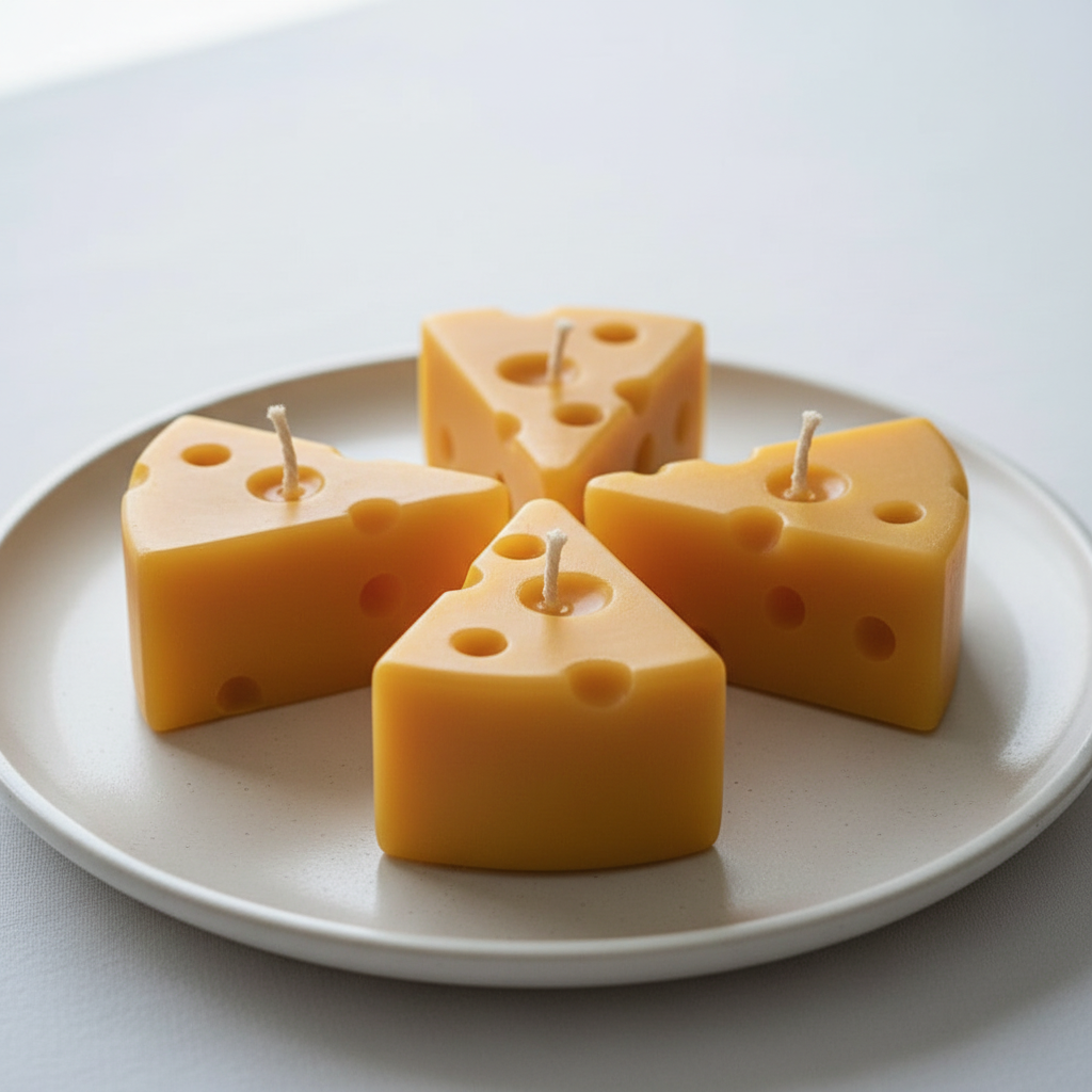 Cheese Wheel – Four Cheese Candles Set | CocoBee
